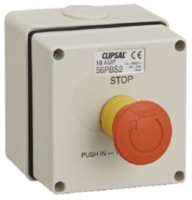 Clipsal EMERGENCY STOP PUSH BUTTON CONTROL STATION Mushroom 1NC 1 ...