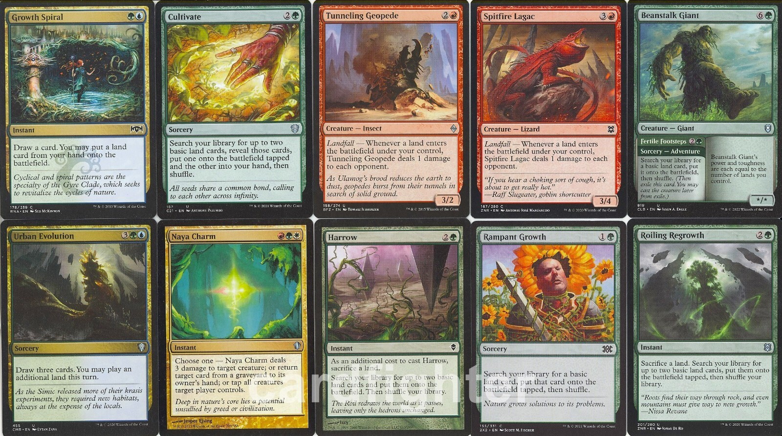 Custom Landfall Commander EDH Deck - Omnath, Locus of Creation - MTG | eBay