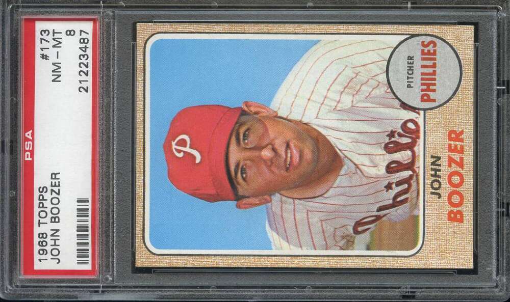 1968 TOPPS #173 JOHN BOOZER PSA 8 PHILLIES *B68070 | eBay