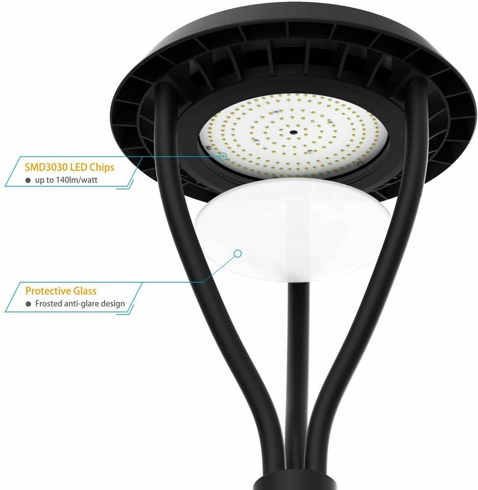 150W LED Circle Area Street Light Outdoor Walkway Post Top Street ...
