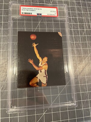 1964 KAHN'S WIENERS WAYNE EMBRY CINCINNATI ROYALS BASKETBALL CARD PSA 4 ...
