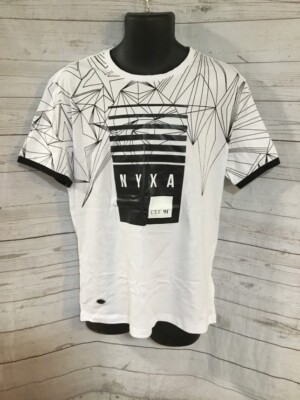 XIOS Men's White Graphic T-Shirt Short Sleeve 100% Cotton Size XXL | eBay