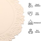 Round Faux Leather Placemats 15 Inches Set of 4 Non-Slip Durable Place ...