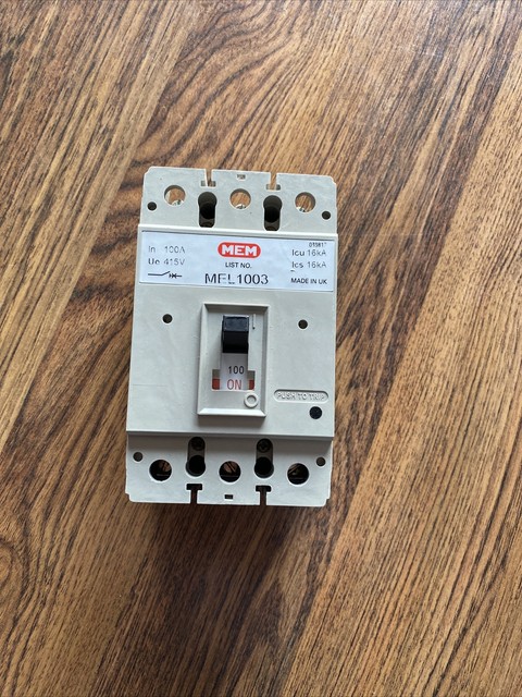 MEM MCCB 100 Amp Triple Pole 100a 3 Phase Bill Tle1003 Memshield 2 ...