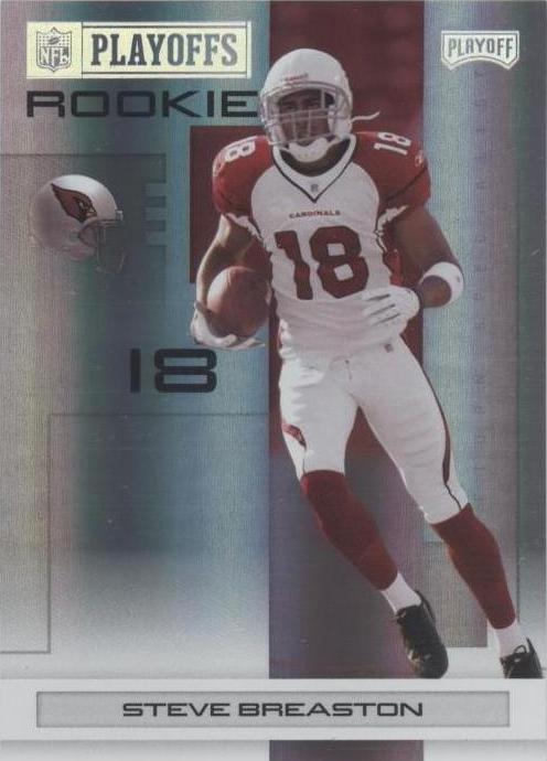 2007 Playoff NFL Playoffs - Rookie Steve Breaston #174 Silver Holofoil ...