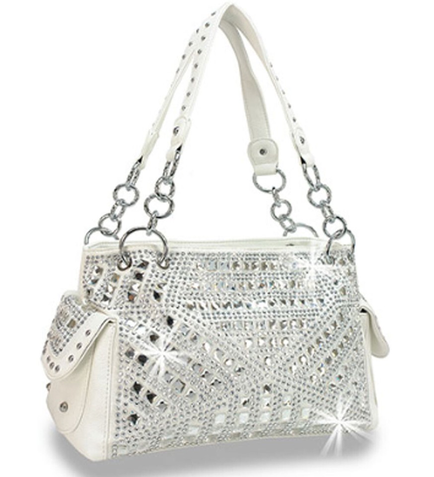 Zzfab Gem Studded Bling Purse Rhinestone Concealed and Carry Purse B316 ...