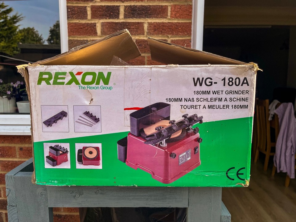 Rexon WG180a Bench Wet Stone Tool Sharpner Grinder for planer blades, chisels | eBay UK