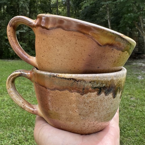 Darrell Adams Studio Pottery Mugs Artisan Cups Handmade Soup Latte Gift ...