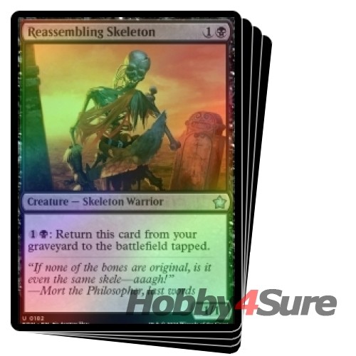 Foil Reassembling Skeleton X4 M/NM Magic: The Gathering MTG Foundations ...