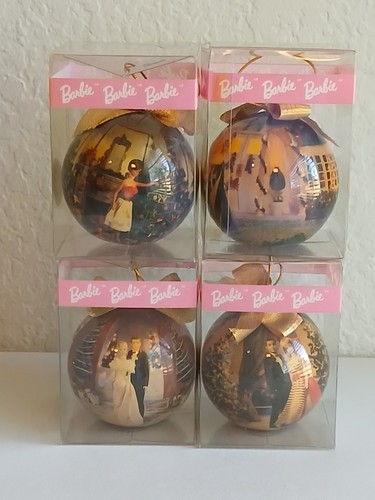 BARBIE Decoupage Ball Ornament Lot of 4 Matrix 1998 NOS | eBay