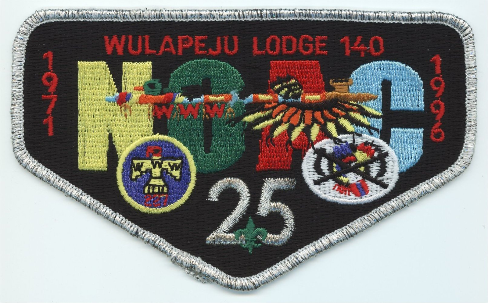 ORDER OF THE ARROW FLAP - WULAPEJU - OA LODGE# 140 - S24 - NOAC 1996 ...