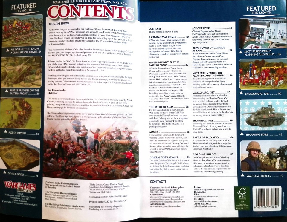 Wargames Illustrated Tabletop Gaming Magazine May 2012 Issue 295 ...