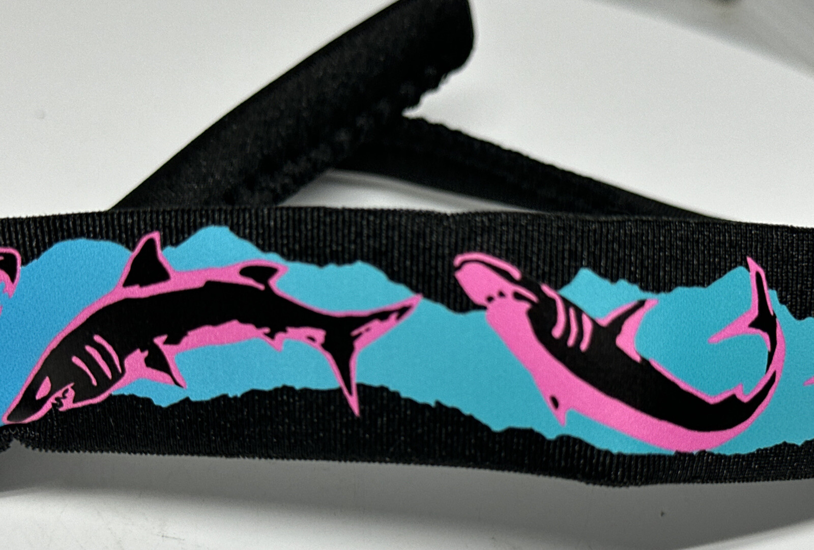 NWT Croakies M/L Eyewear Retainer Black Sharks! Sunglass Strap Large ...