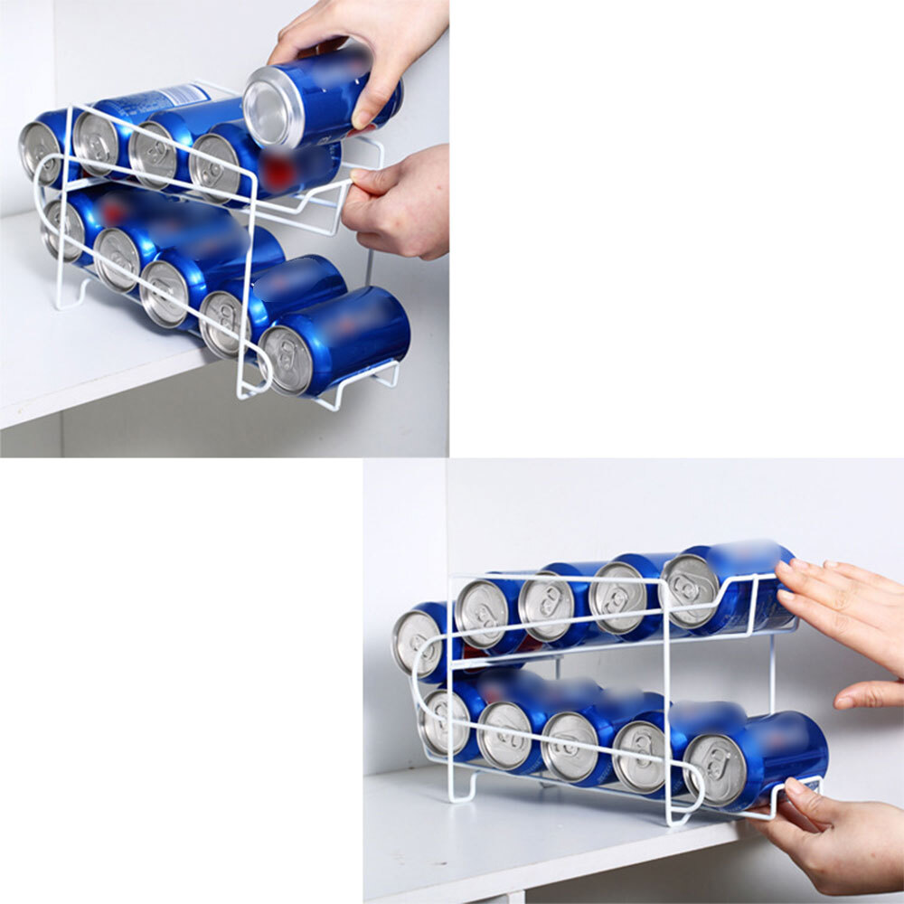 Drink Can Fridge Dispenser Organizer Storage Tray Food Tin Can Holder ...