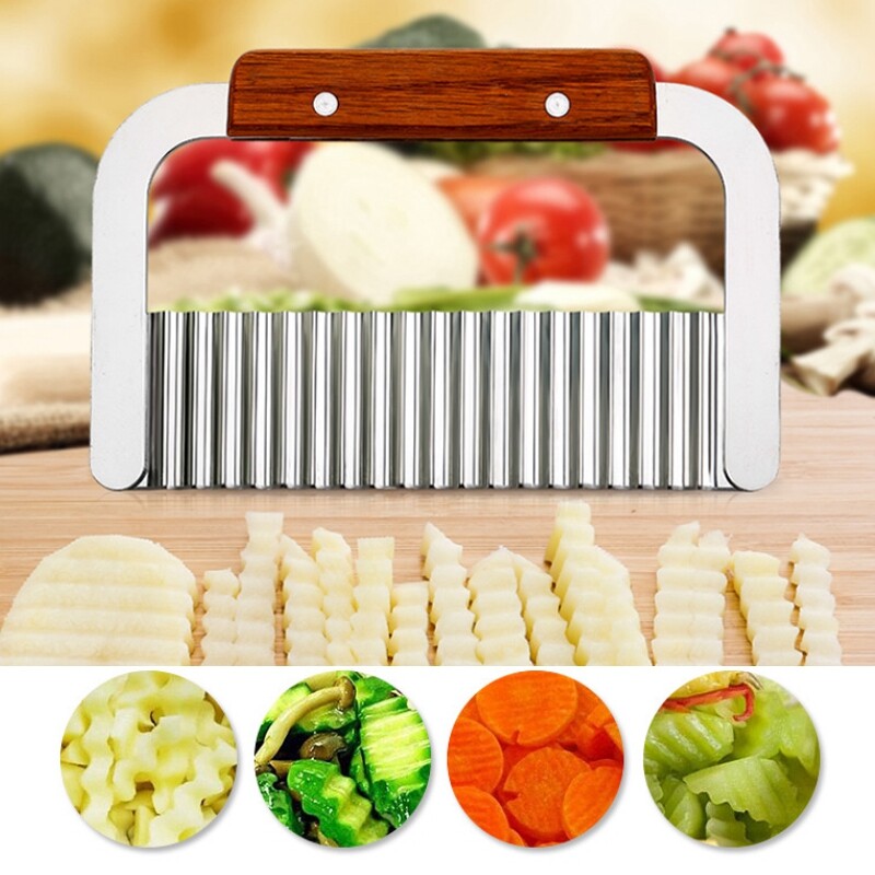 Crinkle Wavy Cutter Vegetable Potato Chip French Fry Stainless Steel ...