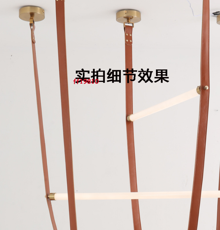 Modern Leather LED Pendant Office Hall Living Room Lighting Lamp Light ...