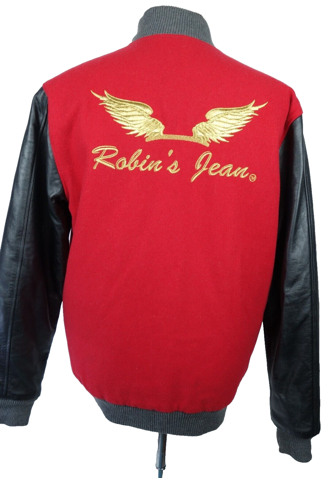Robins Jean Varsity Jacket Red/Black Men Size Large - Gem