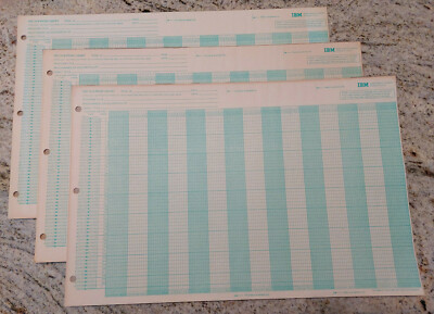 Vintage IBM 150/10/6 Print Chart Forms -42 Sheets Total | eBay