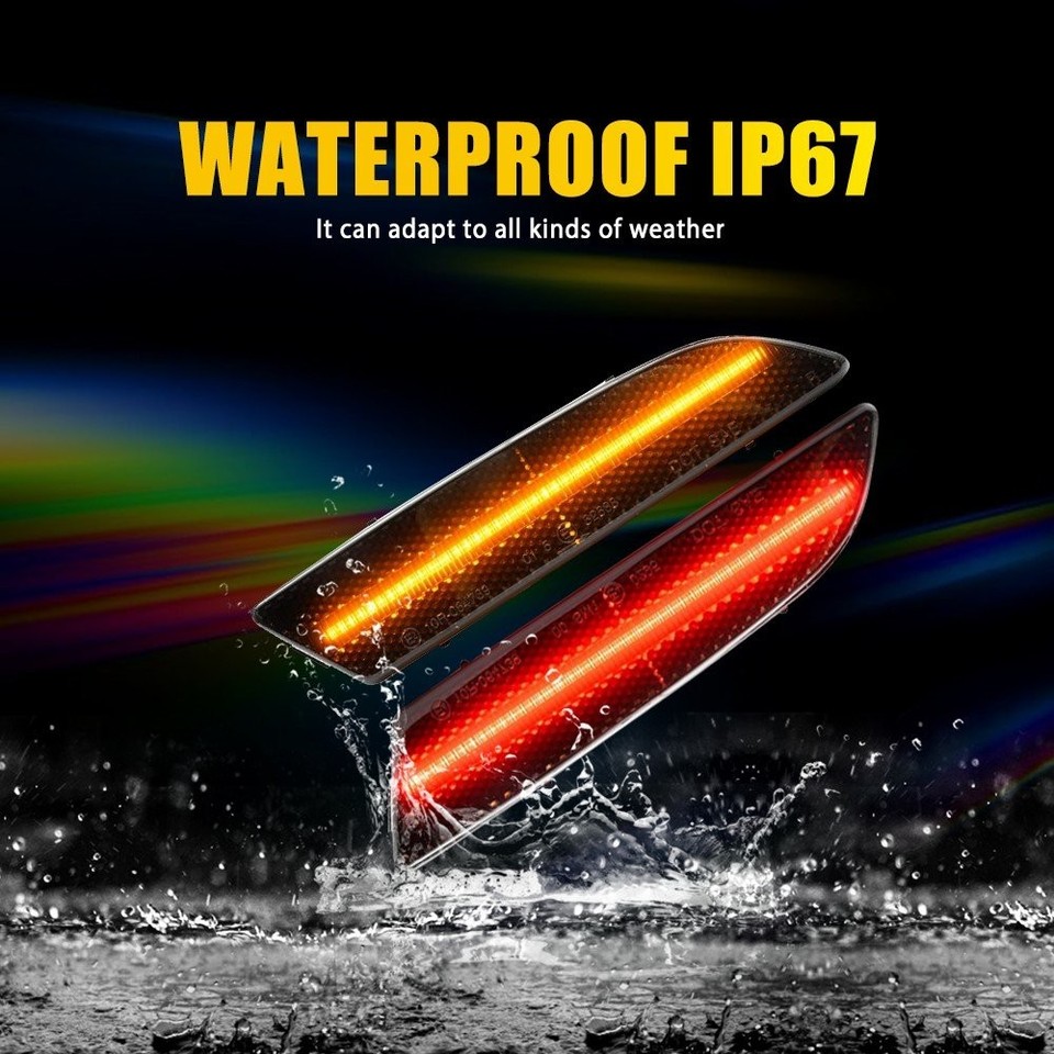 2-40X For 2004-2008 Chrysler Crossfire Smoke Front Rear LED Side Marker ...