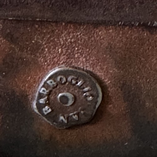 Jan Barboglio Brown Hammered Metal Bird Box Nickel Eagle Rectangular 9 ...