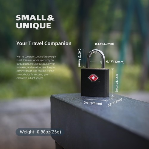 TSA Locks for Luggage with Keys, Travel Luggage Locks TSA Approved 4 ...