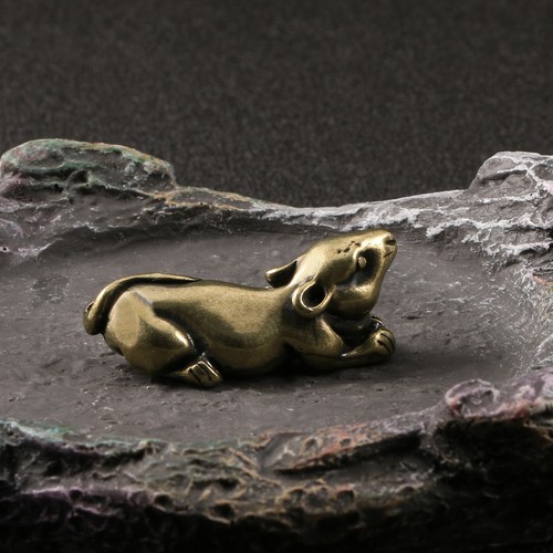 Solid Brass Mouse Figurine Small Statue Home Ornament Figurines ...