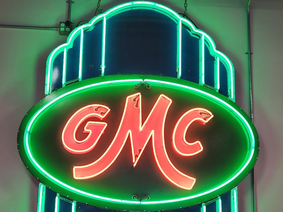 New GMC Trucks Porcelain Neon Sign 78 IN W x 15 FT 4 IN H | eBay