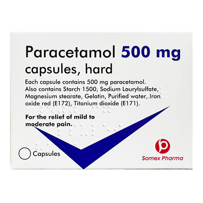 Somex Pharma Pain Relief 500mg - 32 Capsules - (MAX 1 PER ORDER) | eBay