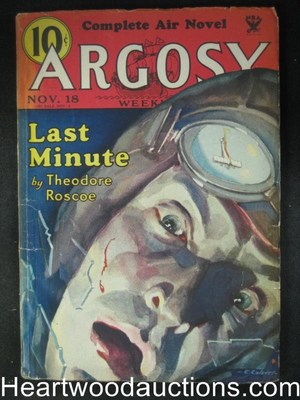 Argosy Nov 18, 1933 Wild Air War Cover, Theodore Roscoe, Frank L ...