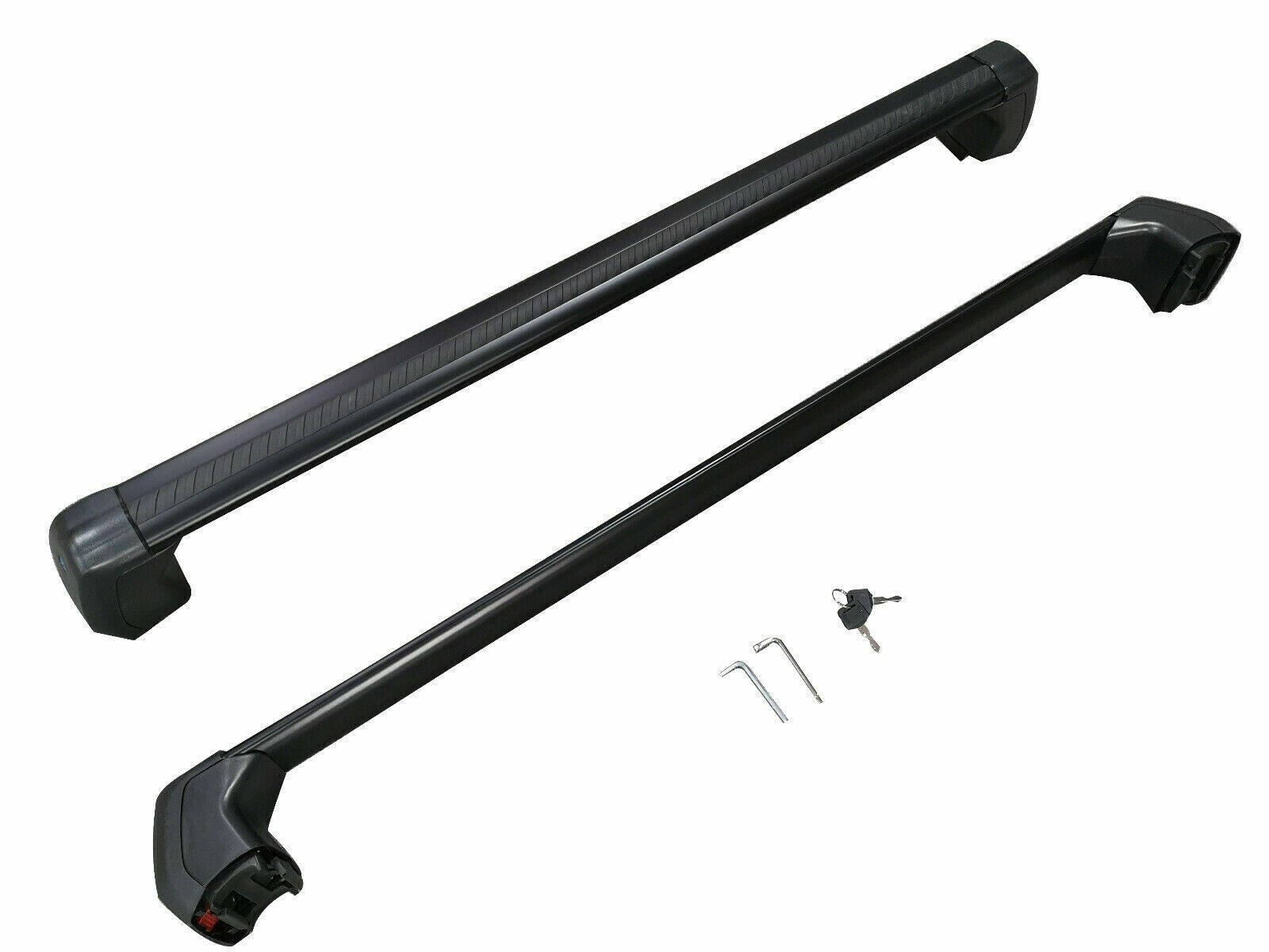 BLACK ROOF RACK CROSS BARS LOCKING RAILS FOR LAND ROVER L663 DEFENDER ...