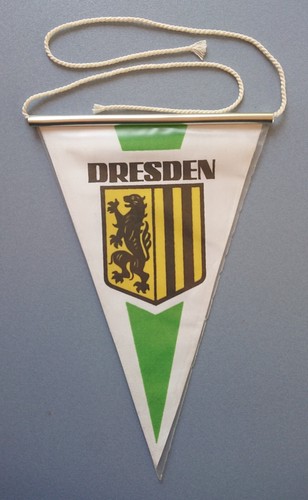 Vintage Pennant Flag Dresden Zwinger Crown Gate Emblem Saxony 19.0 Cm ...
