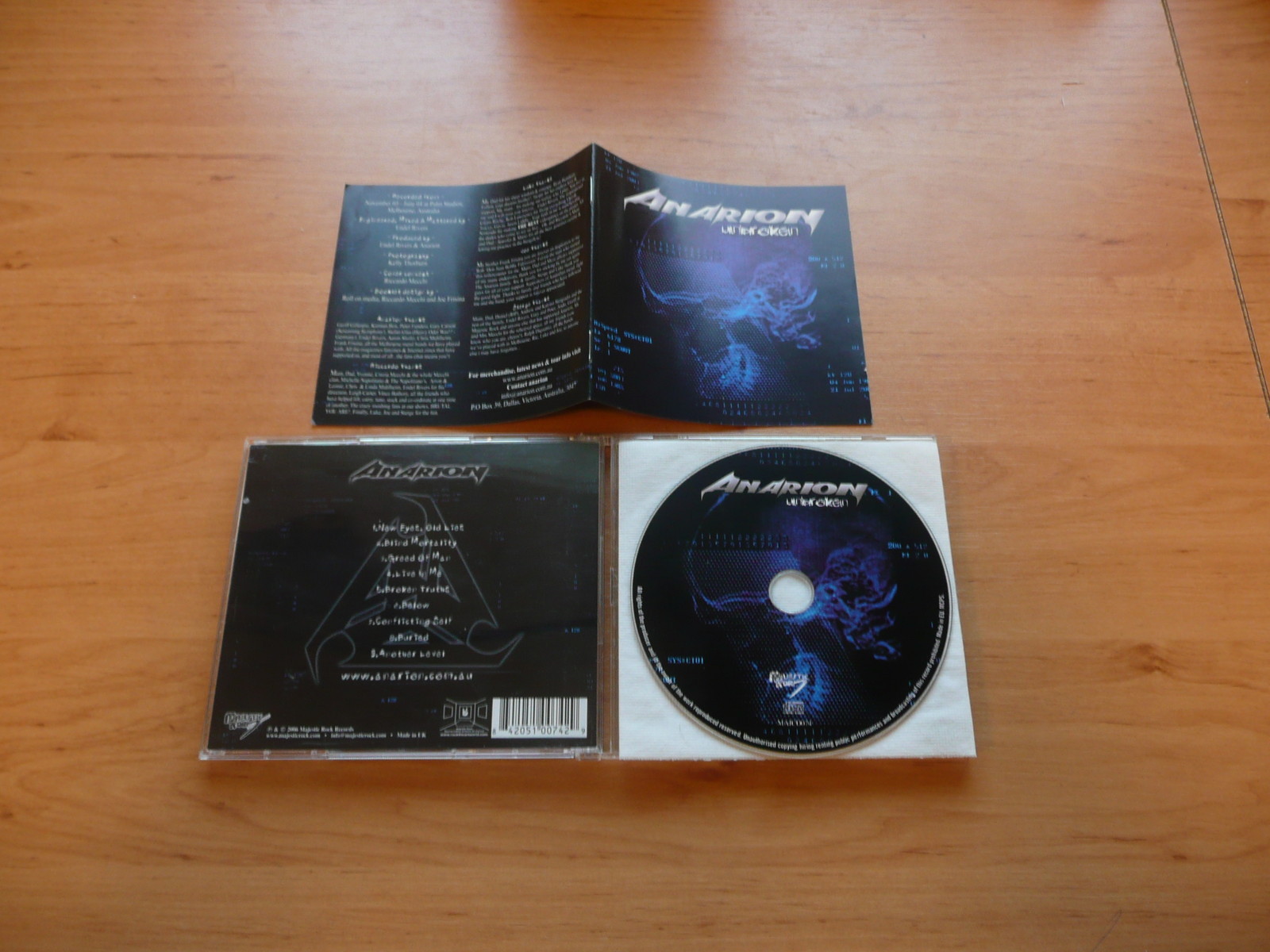 @ CD/DVD ANARION - UNBROKEN / MAJESTIC ROCK RECORDS 2006 / PROG METAL ...