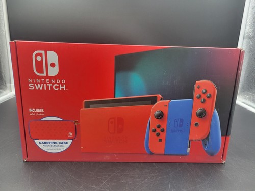 NINTENDO SWITCH CONSOLE Mario Red & Blue Ed. *NEW, SEALED* 45496882853 ...