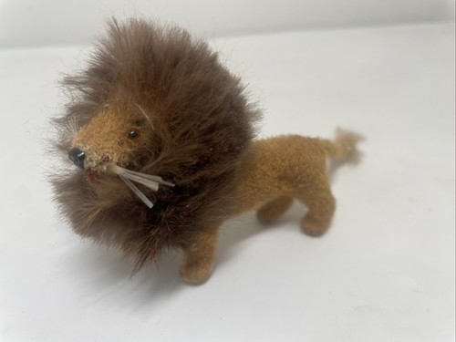 Vintage Kunstlerschultz Wagner Handwork LION Flocked Miniature Animal ...