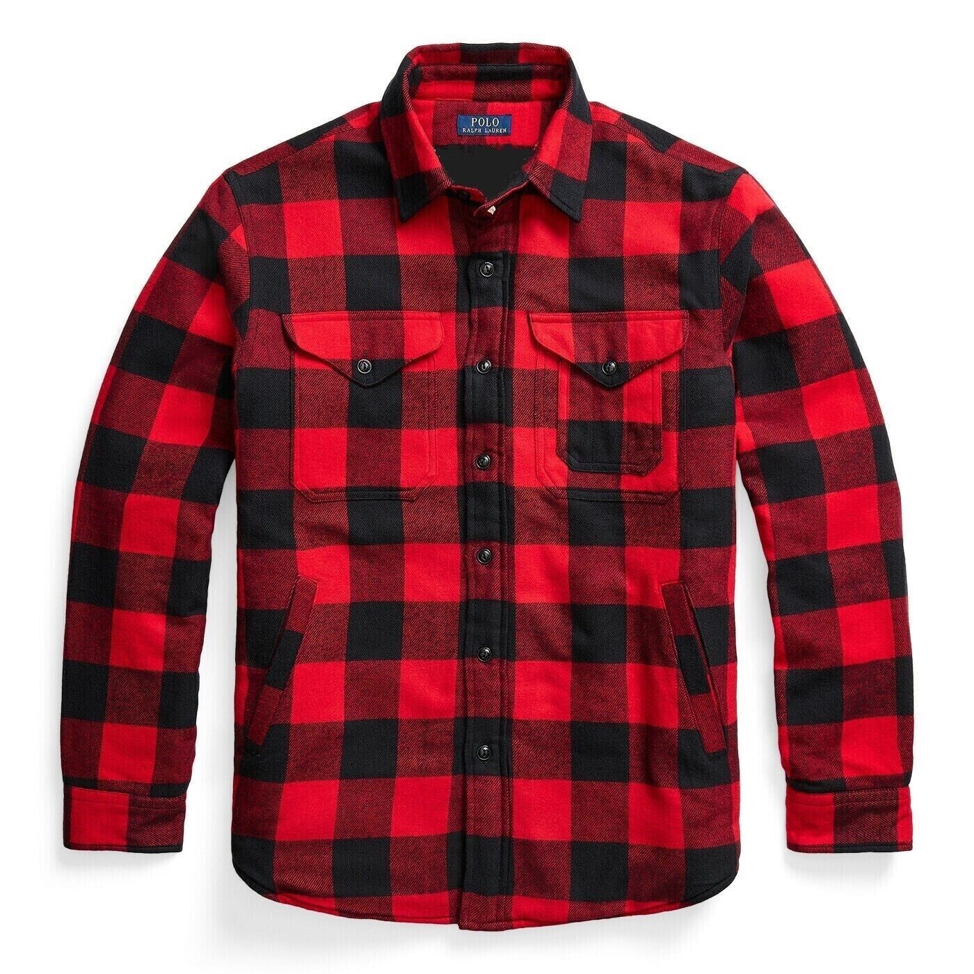 Polo Ralph Lauren Flannel Retro Buffalo Check Over Shirt Jacket Small ...