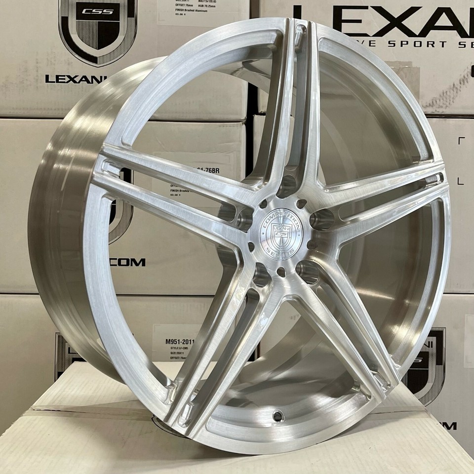 Lexani M951 Silver Corvette C6 C7 Narrow body 6061 All Full Forged 19 ...