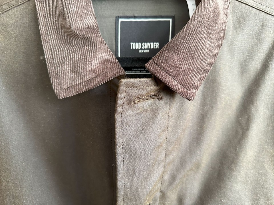 Size S - Todd Snyder Oil Cloth Cruiser Jacket, Olive (New with Tags) | eBay