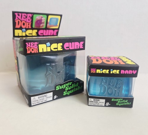 Blue NeeDoh Nice Cube And Nice Ice Baby Set, Nee Doh Squishy Combo, 1 ...