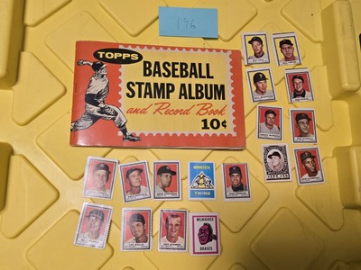 1962 Topps Baseball Stamp Album! 196 Stamps! Near Complete Set! RARE ...