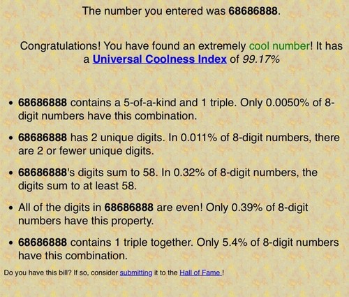 2009 $1 Dollar Bill Binary , Flipper, Fancy Lucky ‘8 Note #68686888 | eBay