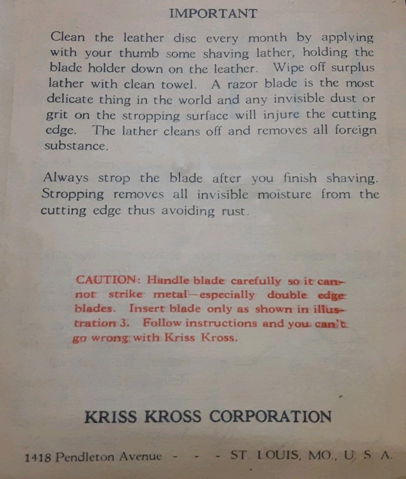 VTG Antique Kriss Kross Stropper Razor Blade Sharpener No Box Or ...