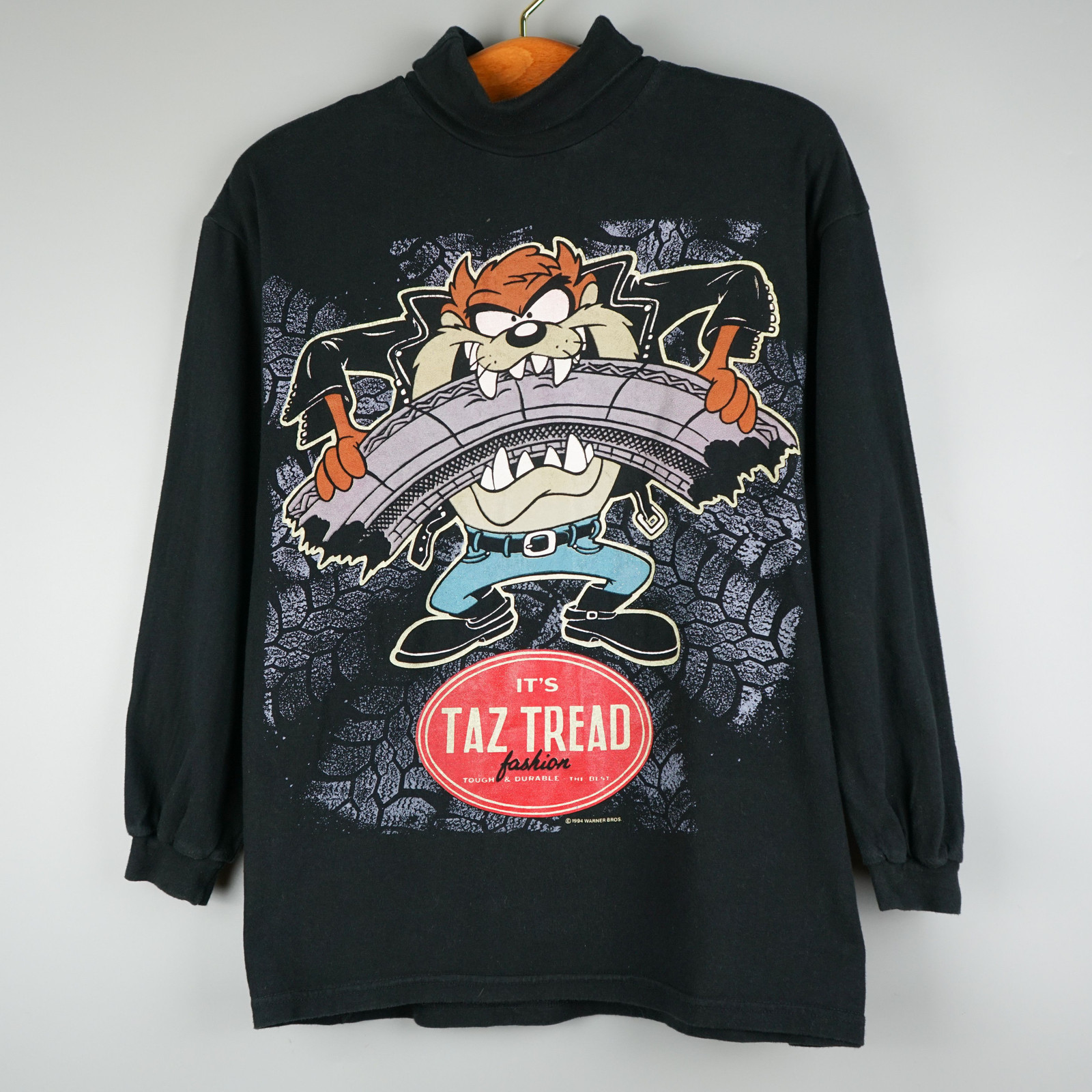 Vintage 1994 TAZ Tasmanian Devil Turtle neck sweatshi… - Gem