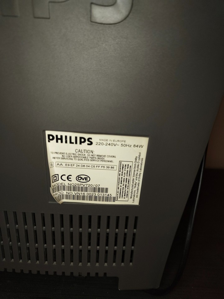 Philips CRT TV, VHS Combi, 25PV720/07 25'' Retro Gaming Television ...