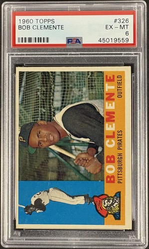 1960 Topps #326 Bob Roberto Clemente PSA 6 EX-MT New Label | eBay