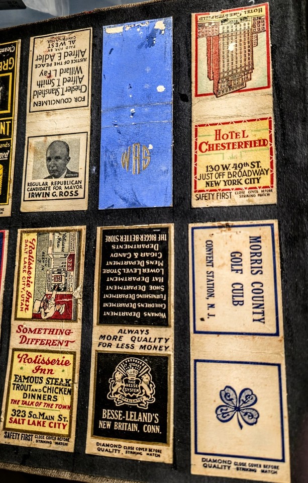 Vintage Matchbook Covers Lot of 28 collection ,1920's 30's 40's 1 Page ...