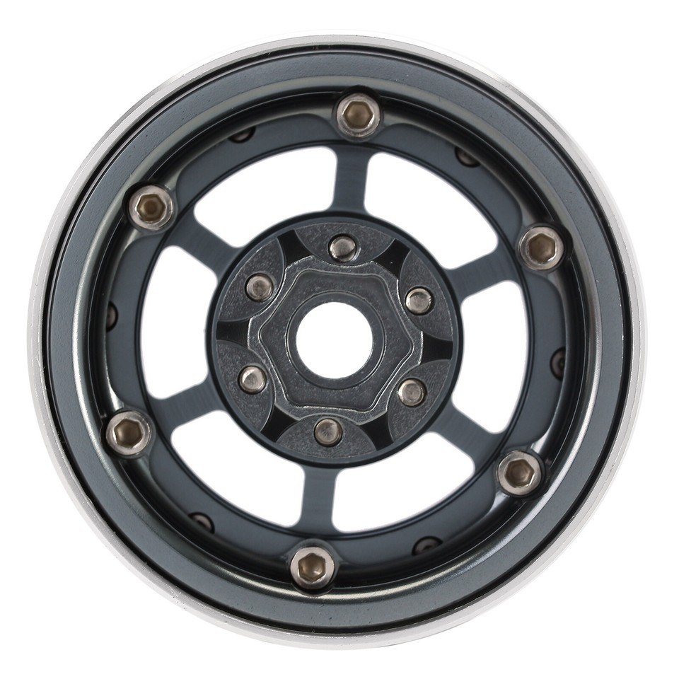 INJORA 1.9" Beadlock RC Wheel Rims Offset -10mm for SCX10 Pro TRX4 VS4 ...