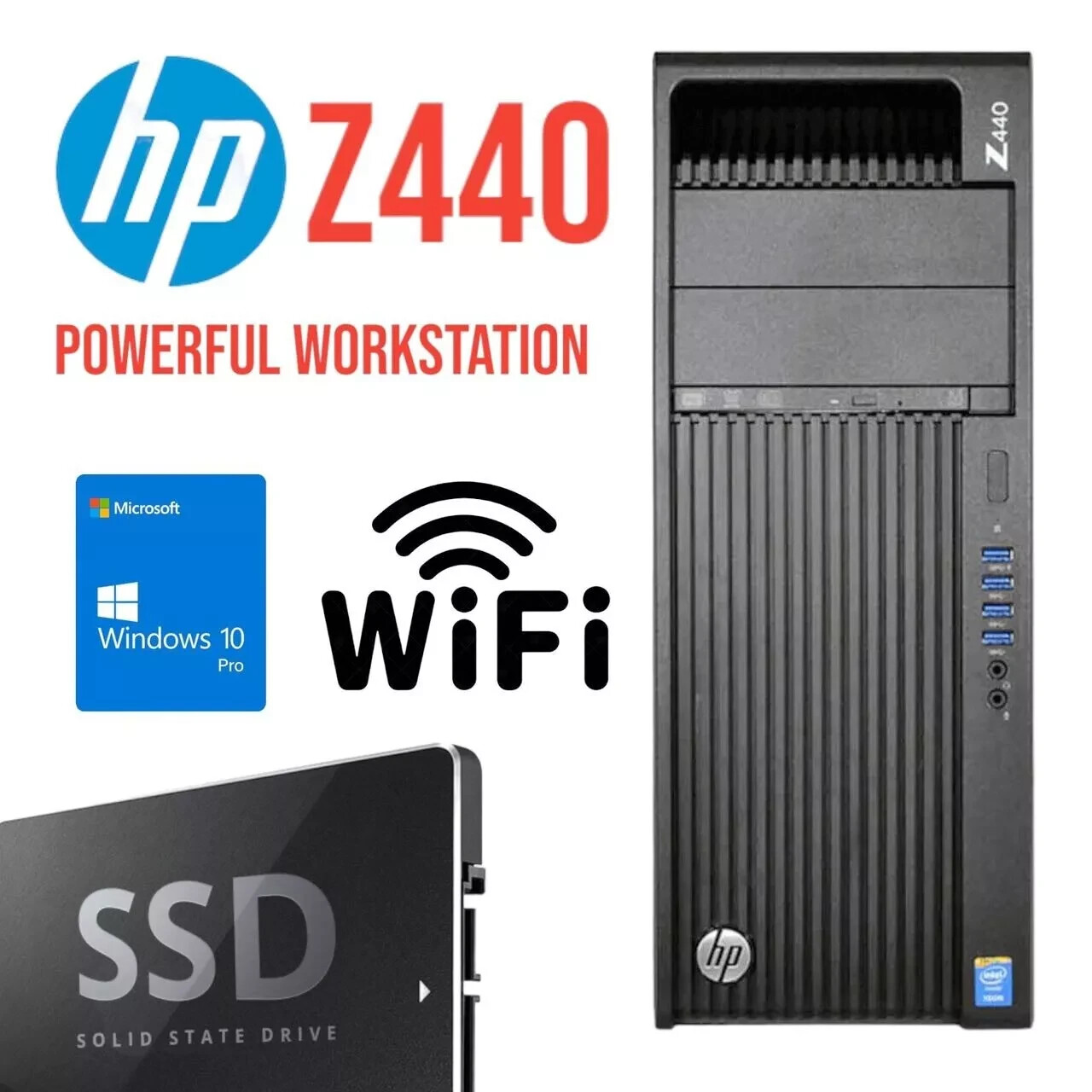 HP Z440 Gaming PC E5-1650 V4 64GB RAM 1 TB SSD NVDIA GPU WiFi Win10 | eBay