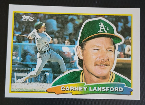 1988 Topps Big CARNEY LANSFORD Oakland Athletics MLB Baseball Card #221 Series 3 | eBay