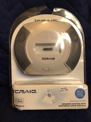 iCraig iPod Digital Stereo Speaker System Plays & Charges Dockable ...