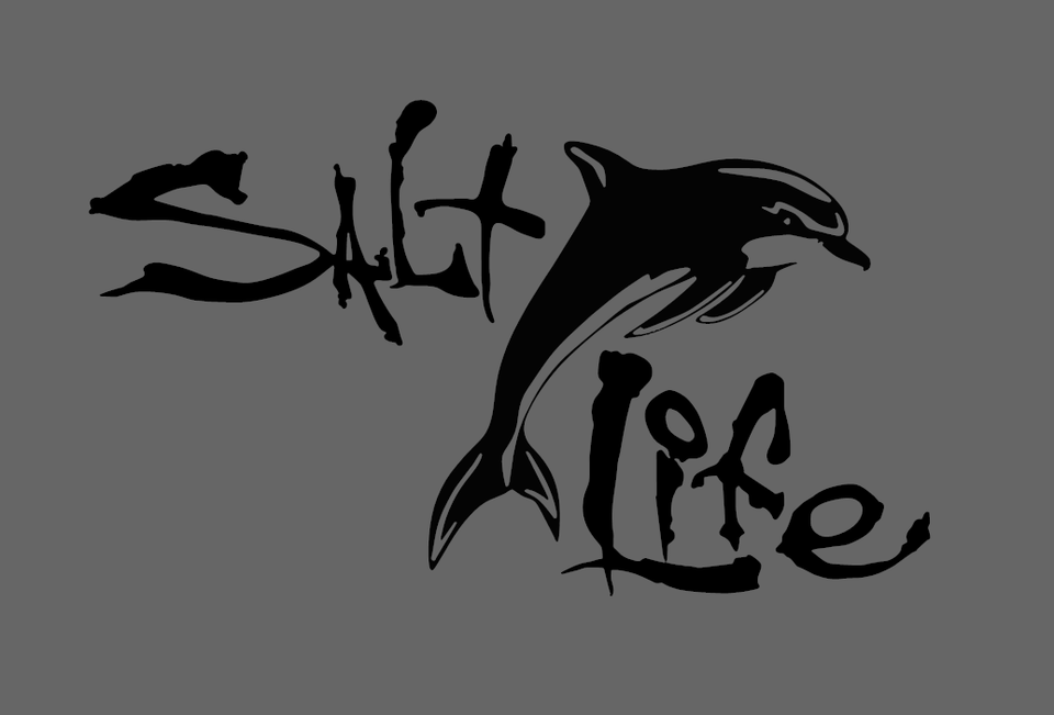 Salt Life Signature Dolphin Decal PICK SIZE / COLOR Vinyl Decal ...